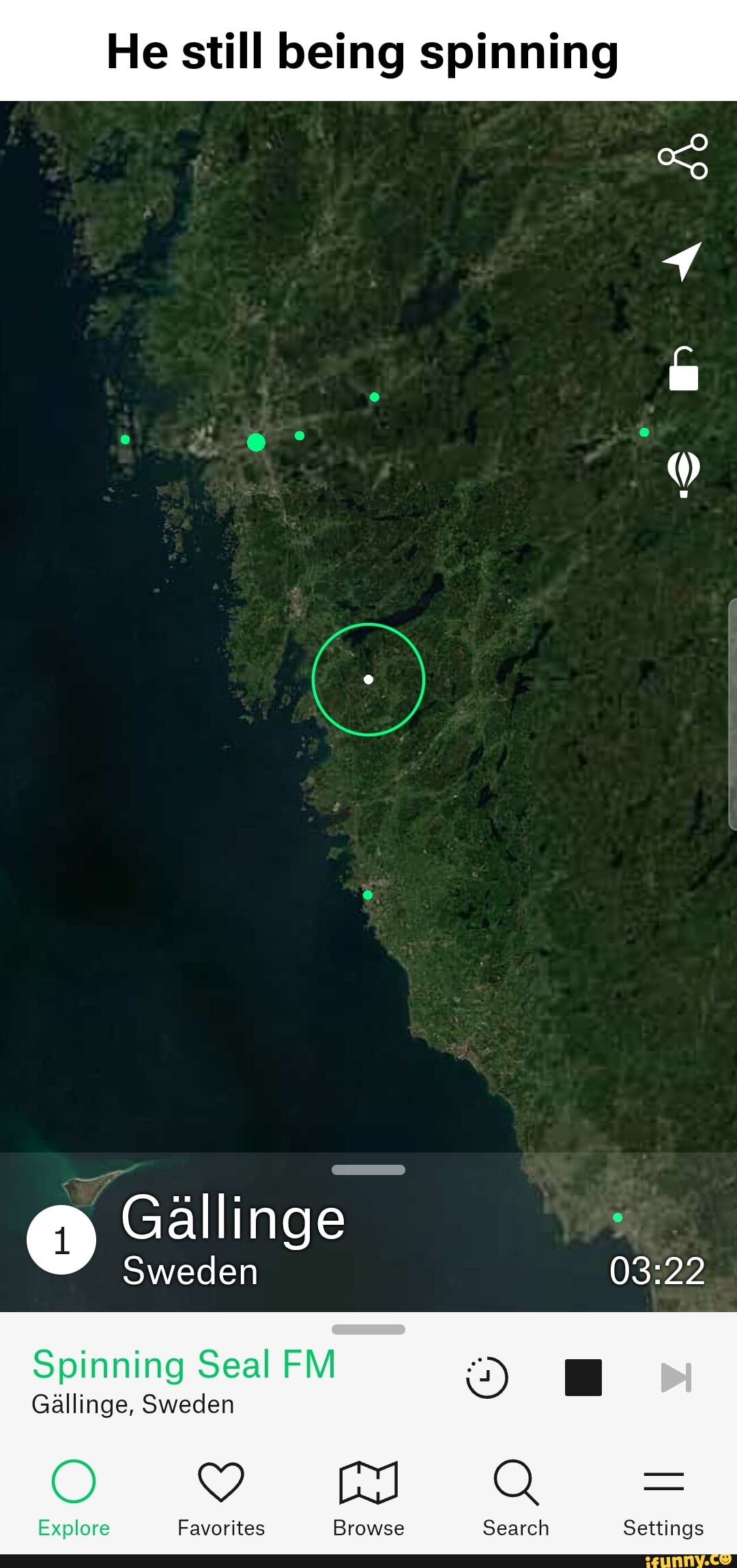 He still being spinning Gallinge Sweden Spinning Seal FM Gallinge ...