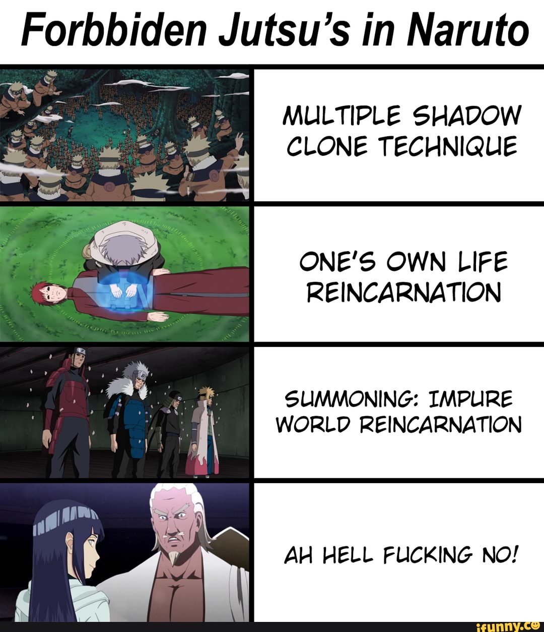 Forbbiden Jutsu's in Naruto MULTIPLE SHADOW CLONE TECHNIQUE ONE'S OWN ...