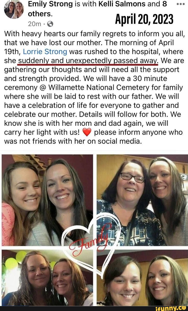 Emily Strong is with Kelli Salmons and 8 others. April 20, 2023 With ...