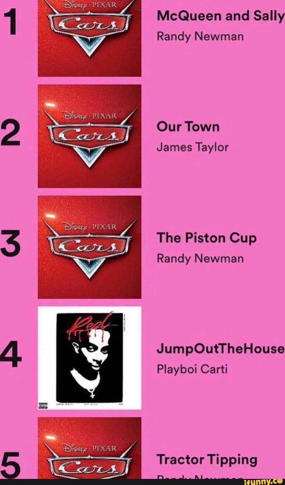 2 McQueen and Sally Randy Newman Our Town James Taylor The Piston Cup Randy Newman ...