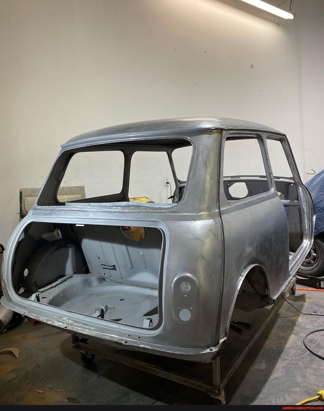 Currently attacking the rust on the right rear quarter of the mini ...