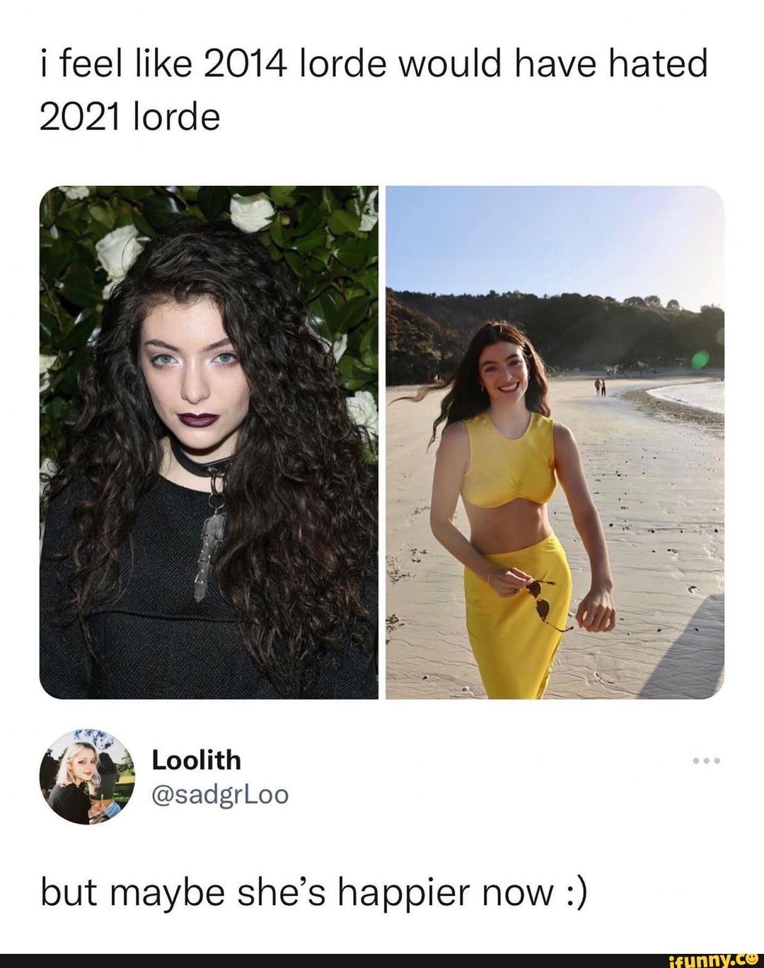 I feel like 2014 lorde would have hated 2021 lorde mole) but maybe she ...