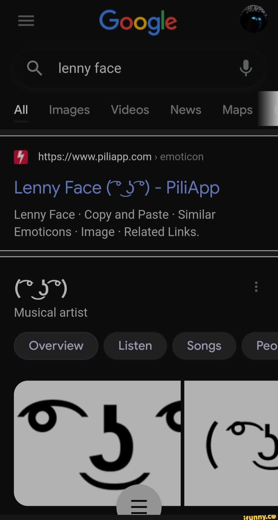 Google lenny face All Images Videos News Maps emoticon Lenny Face ...