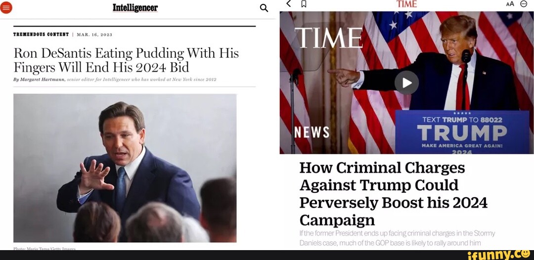 Intelligencer Ron DeSantis Eating Pudding With His Fingers Will ill End ...