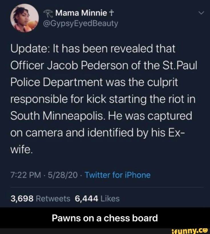 Update: It has been revealed that Officer Jacob Pederson of the St.Paul ...