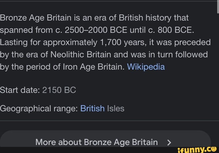 Bronze Age Britain is an era of British history that spanned from c ...