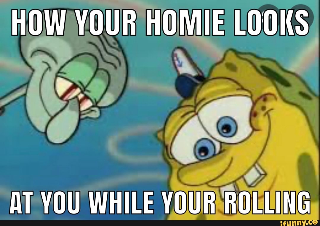 HOW YOUR HOMIE LOOKS AT YOU WHILE YOUR ROLLING - iFunny