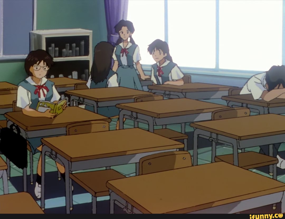 Neon Genesis Evangelion background characters - iFunny