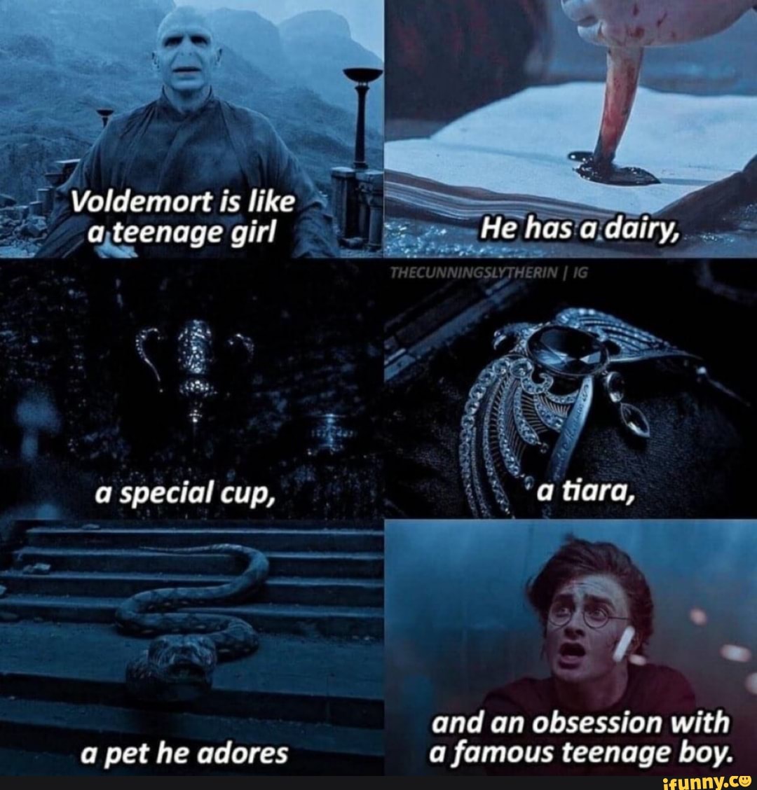 Voldemort is like teenage girl He has dairy a special cup, and an ...