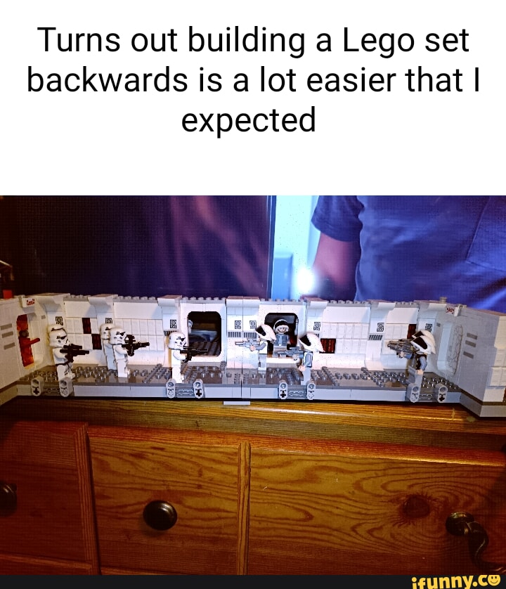 Turns out building a Lego set backwards is a lot easier that I expected ...