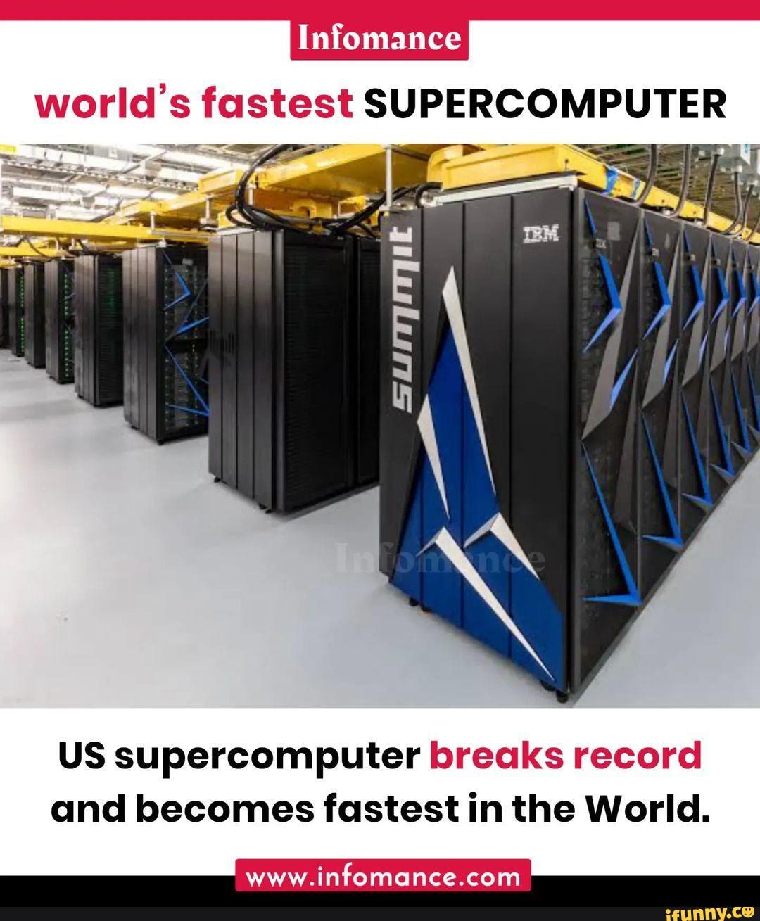 Infomance world's fastest SUPERCOMPUTER US supercomputer breaks record ...