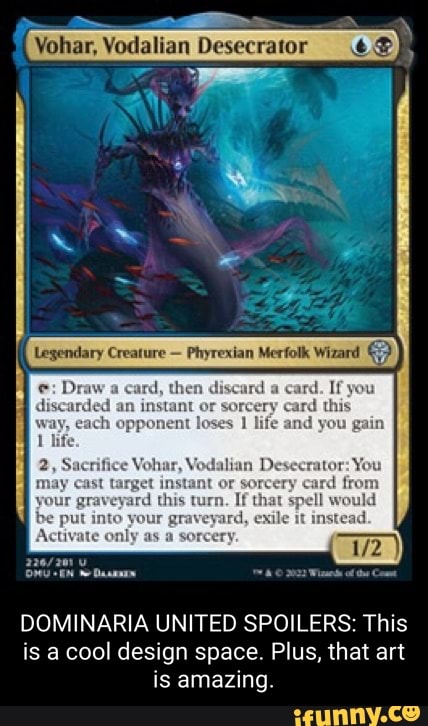 Vohar, Vodalian Desecrator Legendary them his DOMINARIA UNITED SPOILERS ...