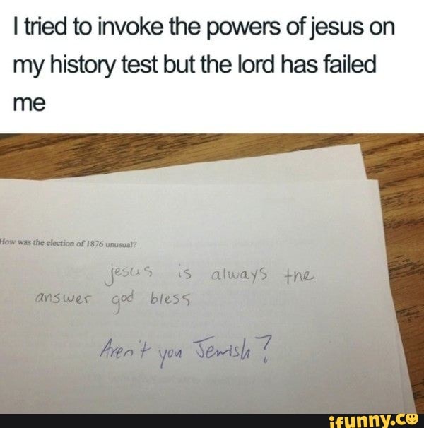 Failed History Test