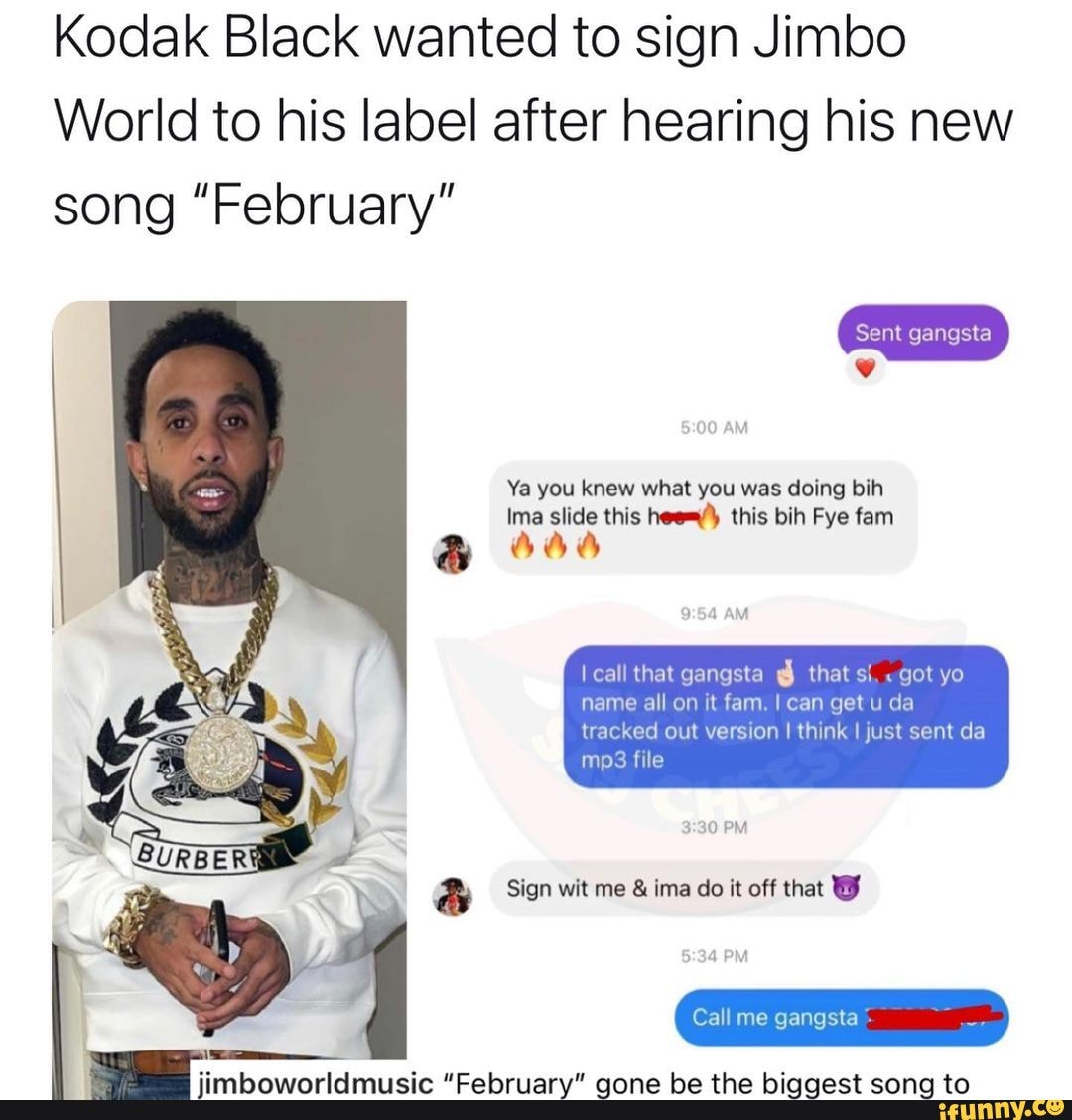 Kodak Black wanted to sign Jimbo World to his label after hearing his ...