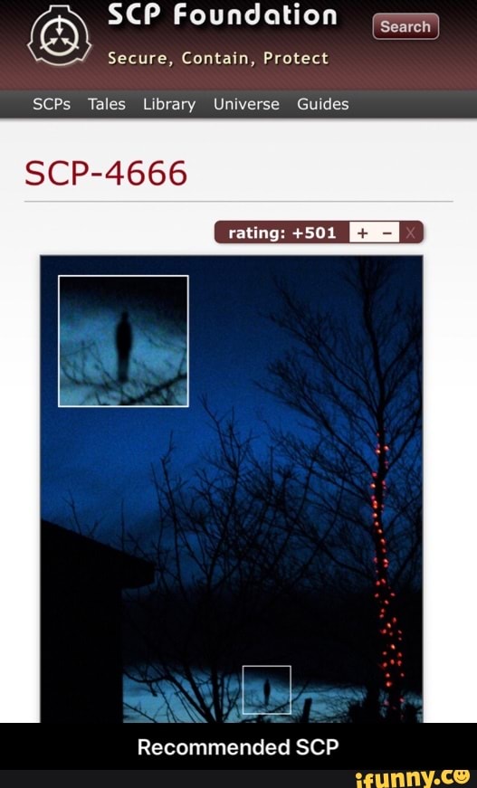 © SCP Foundation mmm Secure, Contain, Protect SCP-4666 Recommended SCP ...