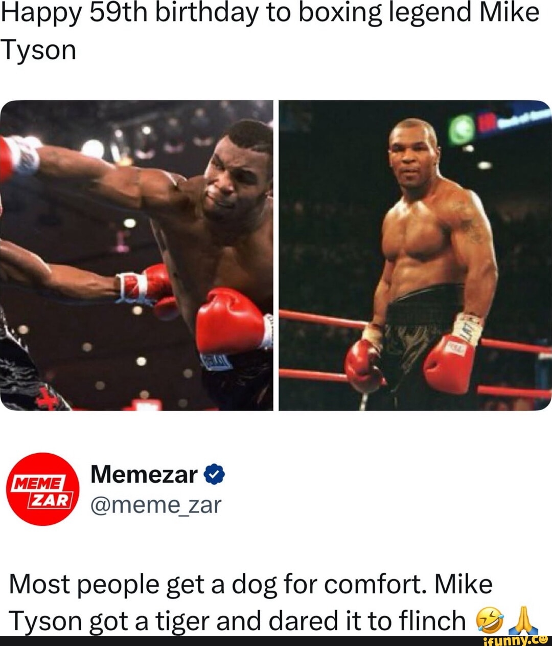 Happy 59th birthday to boxing legend Mike Tyson (meme Memezar @ @meme ...