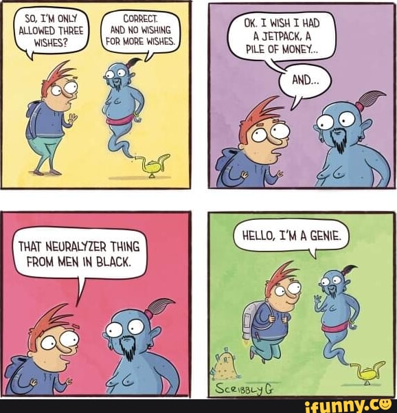 M ONLY 'CORRECT. ALLOWED THREE AND NO WISHING WISHES? FOR MORE WISHES ...