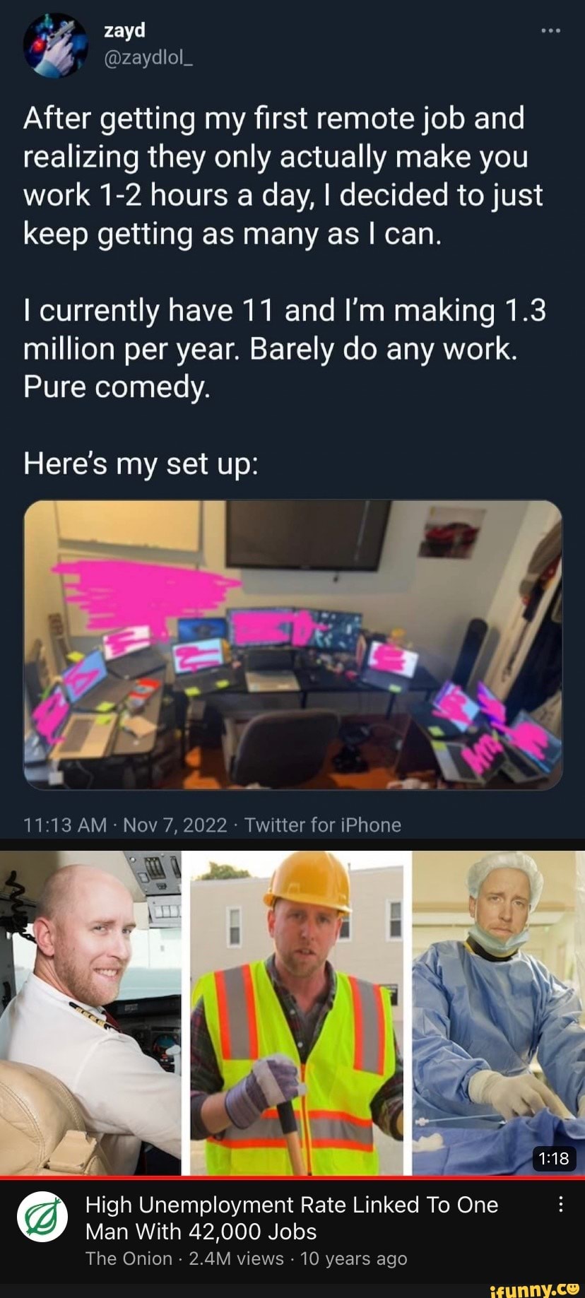 After getting my first remote job and realizing they only actually make you work 1-2 hours a day ...