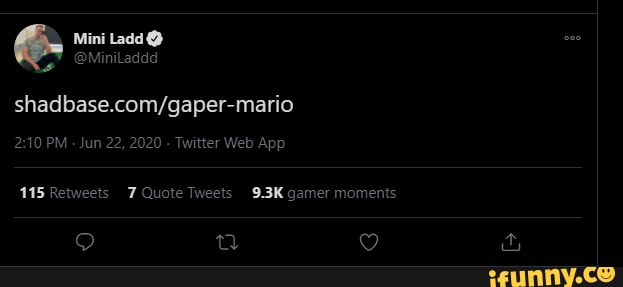 Mini Ladd @ @Miniladdd 115 Retweets 7 Quote Tweets 9.3K gamer moments ...