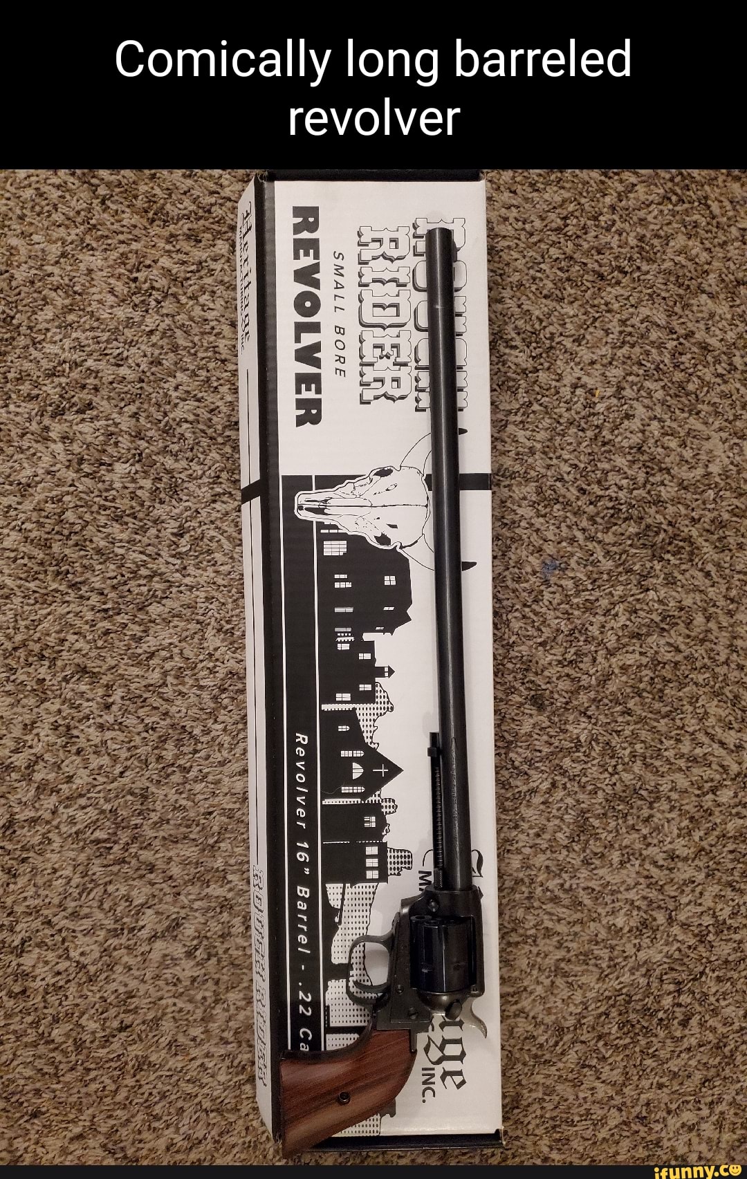 SMALL BORE REVOLVER Barrel .22 Ca Comically long barreled revolver ...