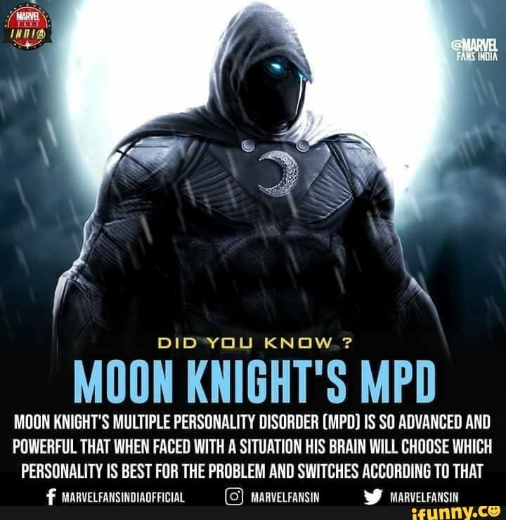 MARVEL DID YOU KNOW.? MOON KNIGHT'S MPD MOON KNIGHT'S MULTIPLE ...