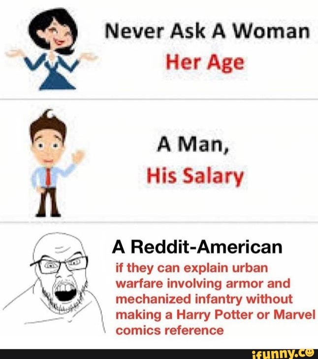 Never Ask A Woman Her Age A Man, His Salary A Reddit-American if they ...
