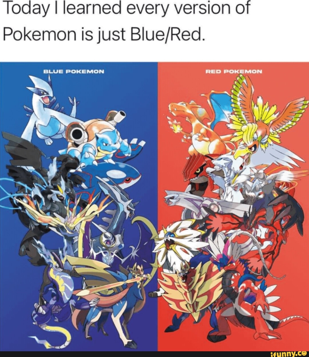 Today I learned every version o Pokemon is just POKEMON - iFunny