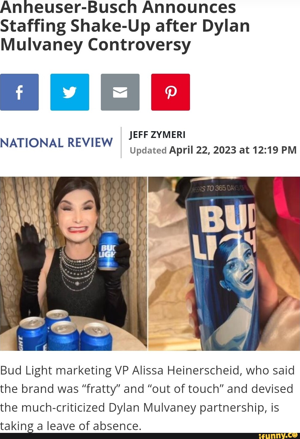 Anheuser-Busch Announces Staffing Shake-Up after Dylan Mulvaney Controversy How JEFF ZYMERI ...