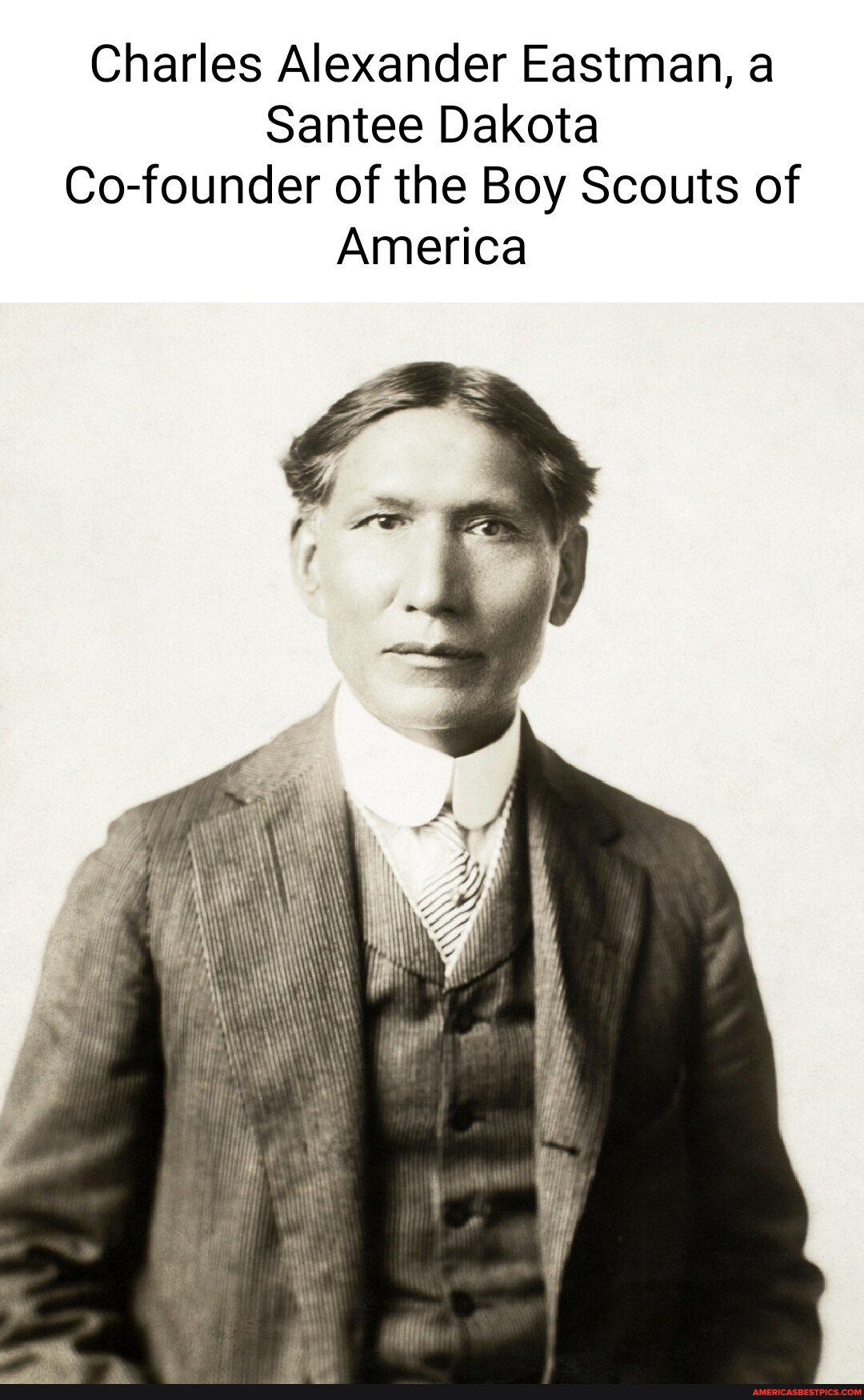 Charles Alexander Eastman, Santee Dakota Co-founder of the Boy Scouts ...