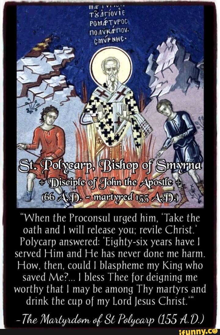 NE of fol the "When the Proconsul urged him, 'Take the oath and I will ...