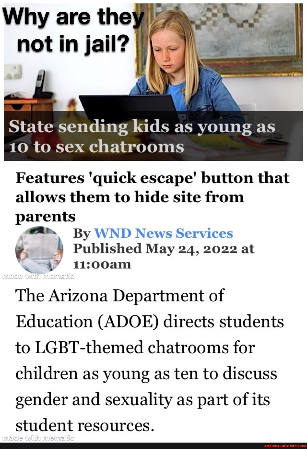 Why are they not in jail? State sending kids as young as 10 to sex chatrooms Features 'quick ...