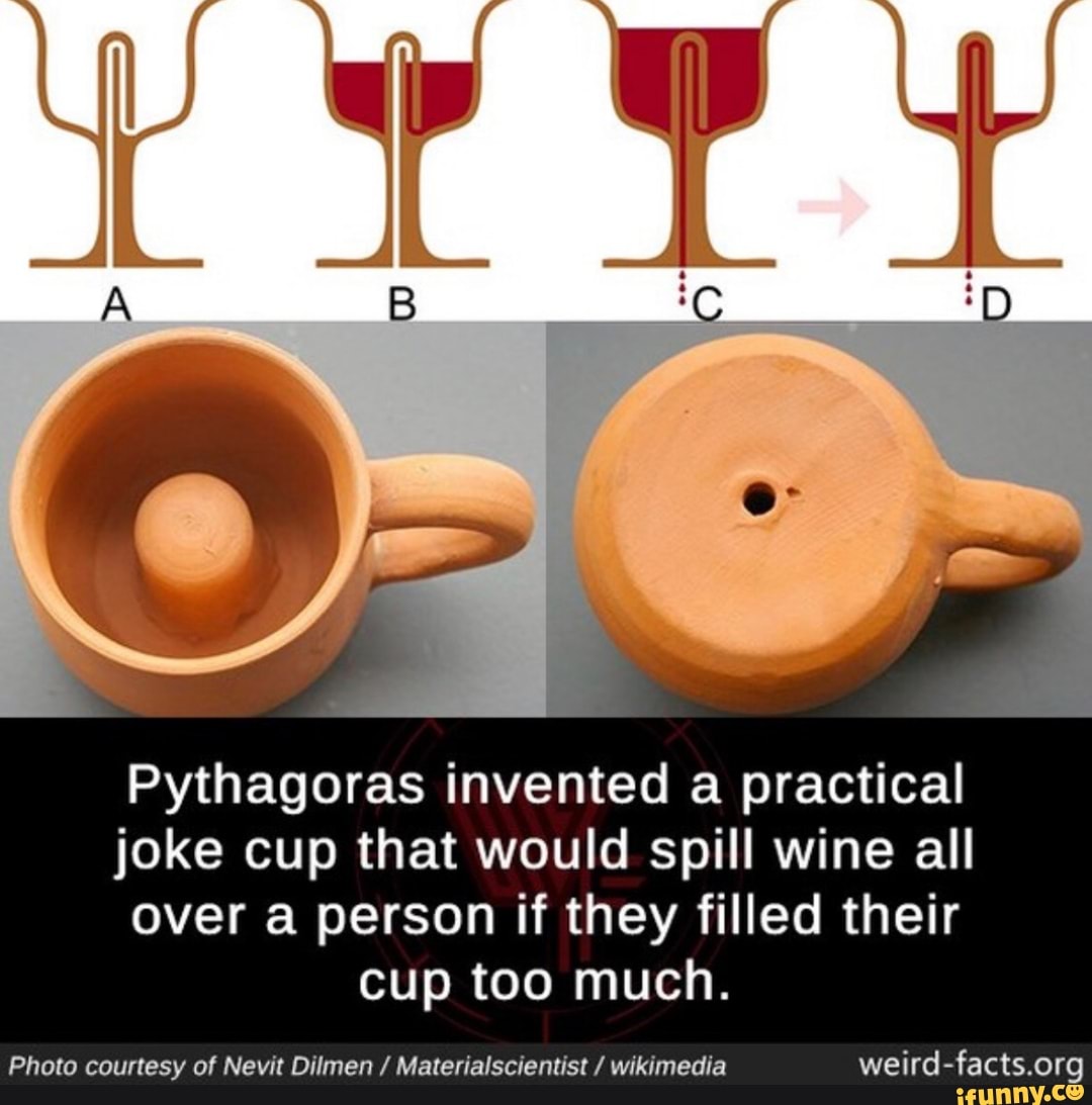 Pythagoras Invented A Practical Joke Cup That Would Spill Wine All Over