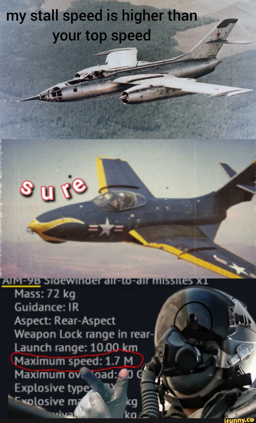 Stalll speed is higher than your top speed Mass: 72 kg Guidance: IR ...