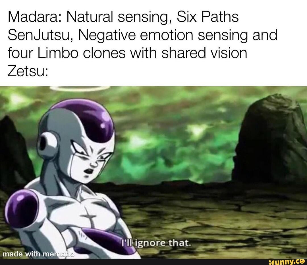 Madara: Natural sensing, Six Paths SenJutsu, Negative emotion sensing ...