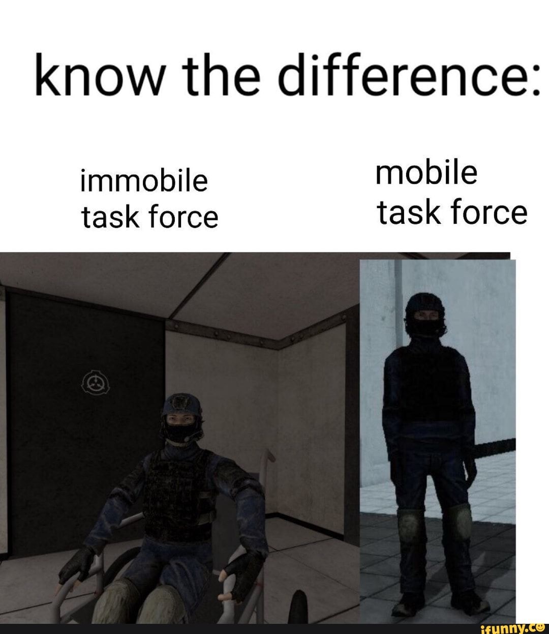 Know the difference: immobile mobile task force task force - iFunny