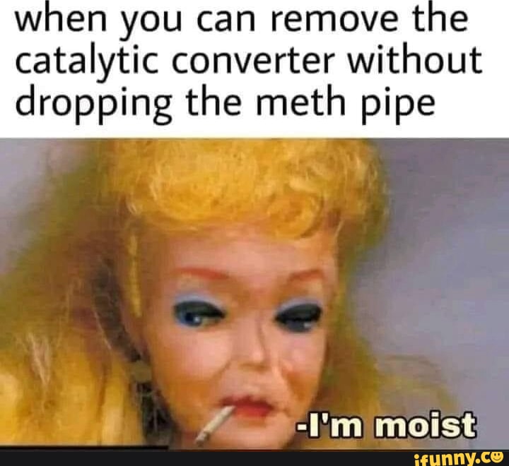 When you can remove the catalytic converter without dropping the meth ...