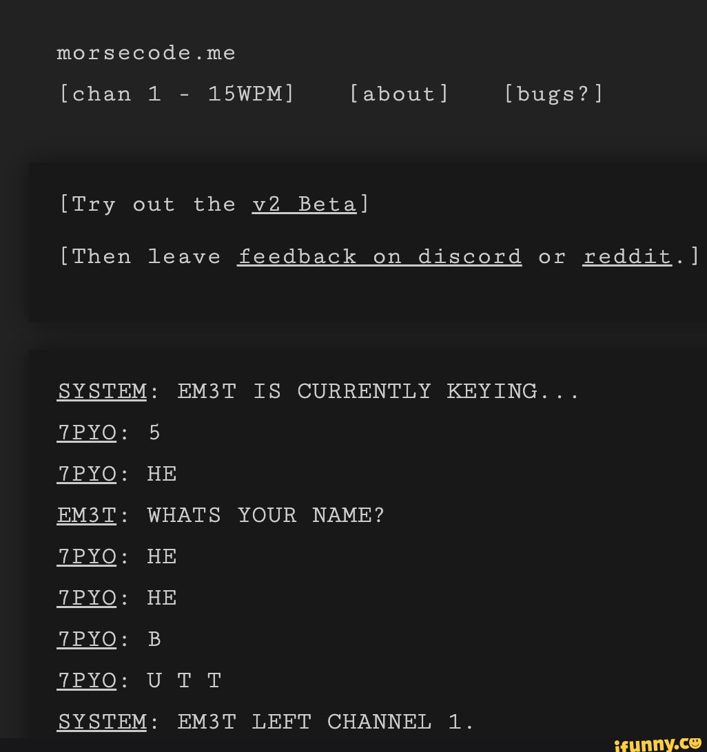 Morsecode memes. Best Collection of funny Morsecode pictures on iFunny