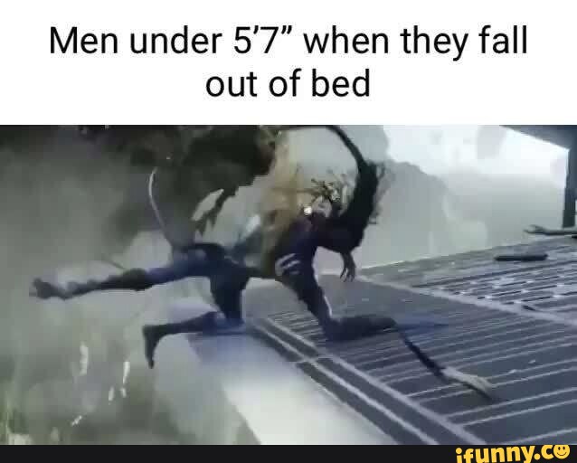 Men under 5'7" when they fall out of bed - iFunny