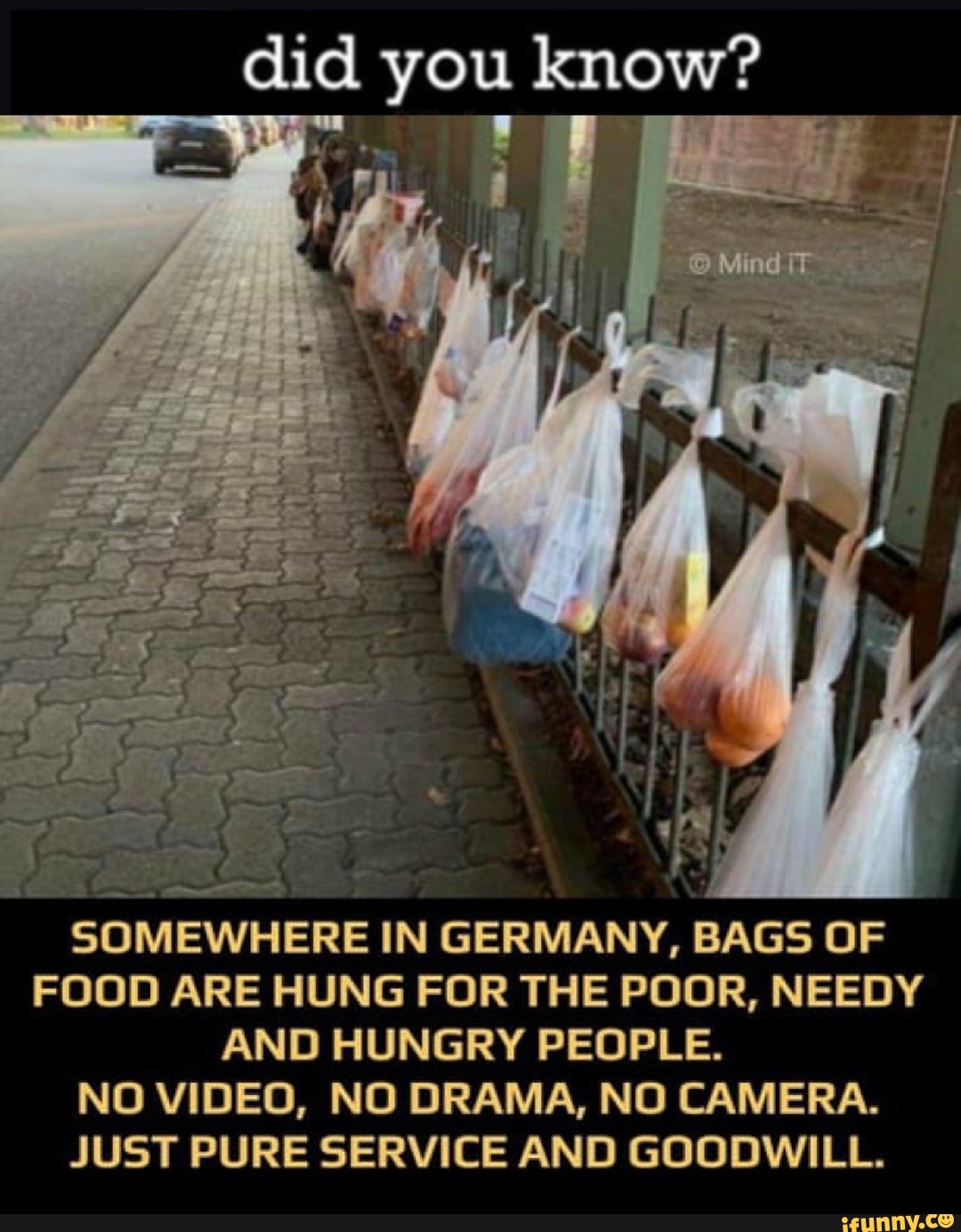 Did you know? SOMEWHERE IN GERMANY, BAGS OF FOOD ARE HUNG FOR THE POOR ...