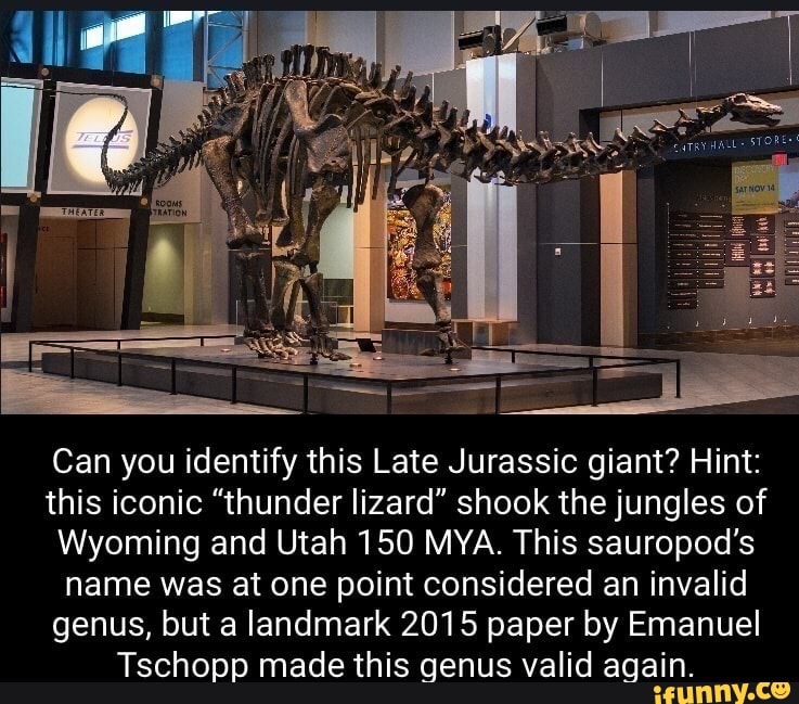 Can you identify this Late Jurassic giant? Hint: this iconic "thunder ...