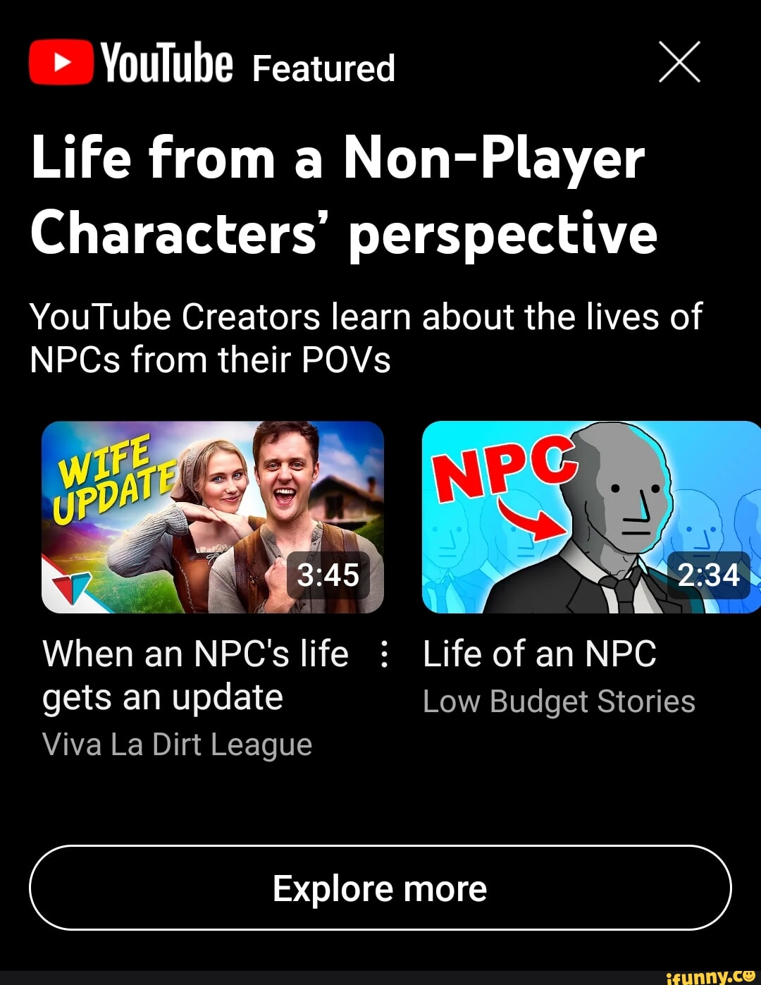 > YouTube Featured Life from a Non-Player Characters' perspective ...