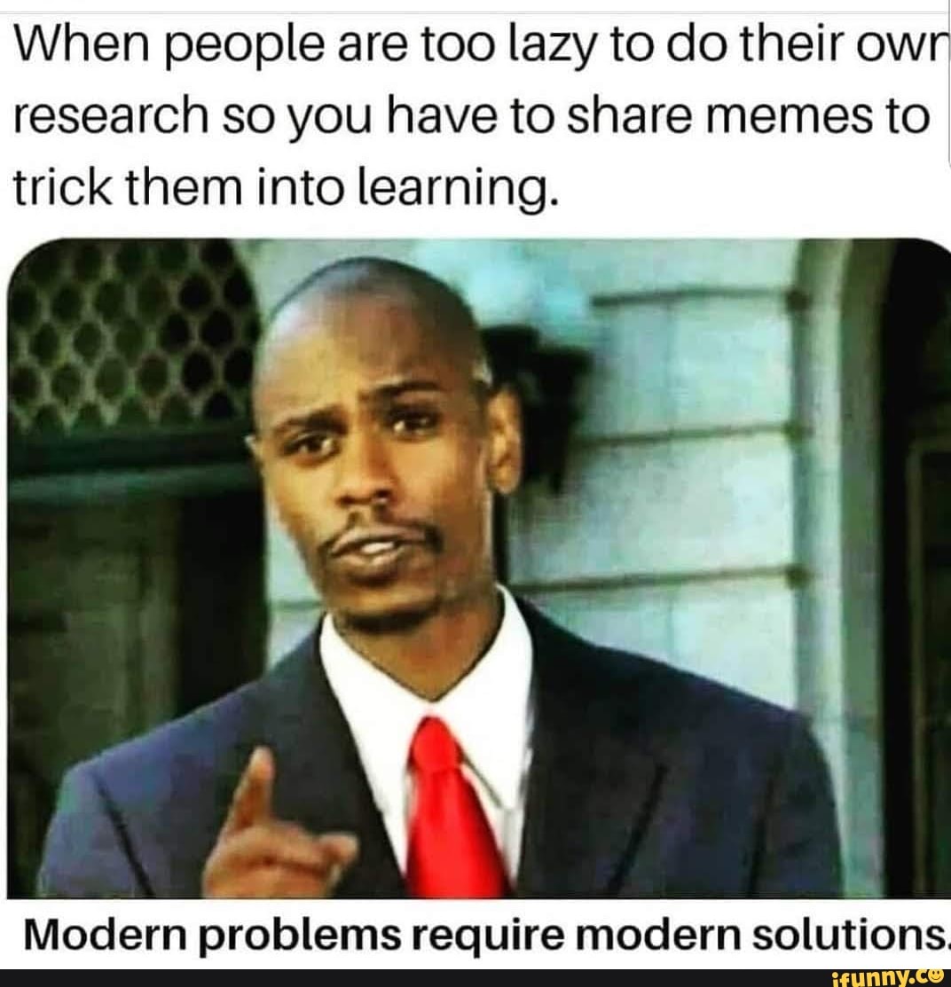 When people are too lazy to do their own research so you have to share ...