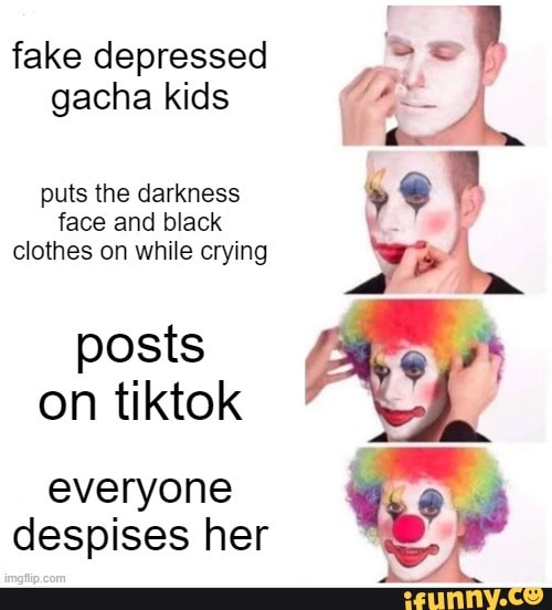 Shut up gaycha kids - fake depressed gacha kids puts the darkness face ...