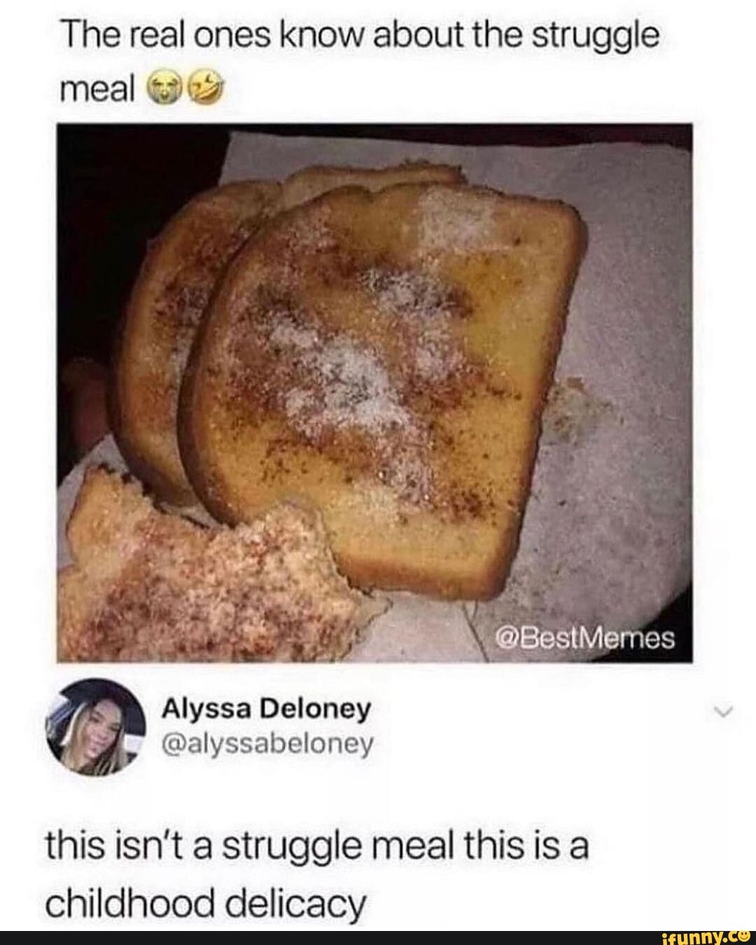 The real ones know about the struggle meal @BestMemes Alyssa Deloney ...