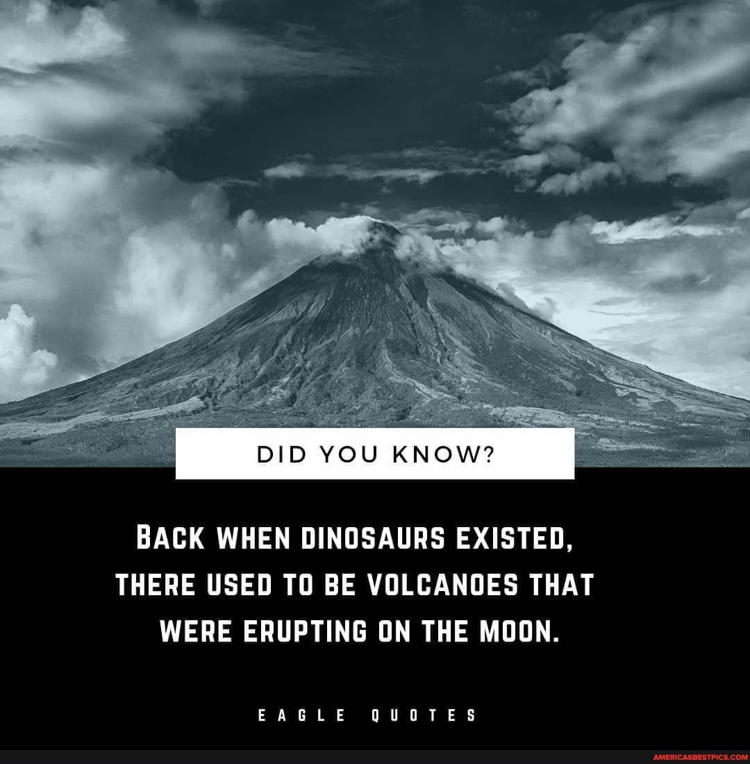 DID YOU KNOW? BACK WHEN DINOSAURS EXISTED, THERE USED TO BE VOLCANOES ...