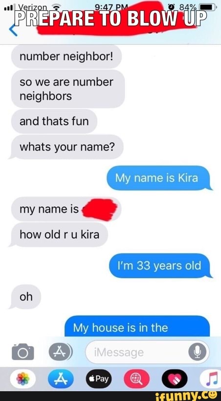 Number neighbor! so we are number neighbors and thats fun whats your ...