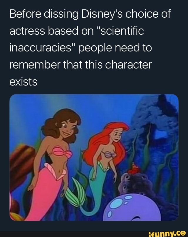 Before dissing Disney's choice of actress based on "scientific ...