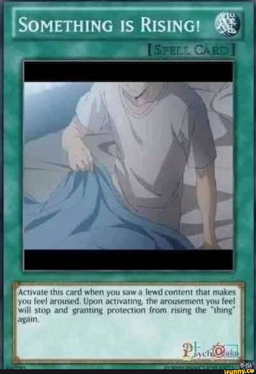 SOMETHING IS RISING! Activate this card when you saw a lewd content that makes you feel aroused ...