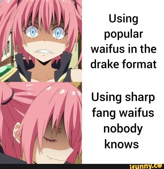 Popular waifus in the drake format - iFunny