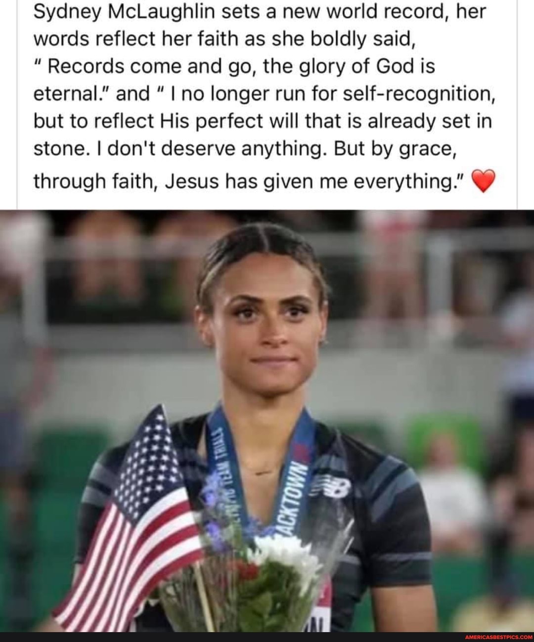 Sydney McLaughlin sets a new world record, her words reflect her faith ...
